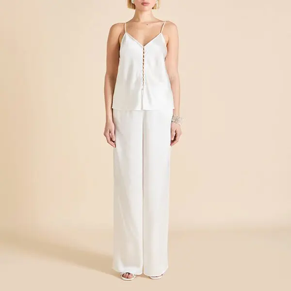Olivia Von Halle Blair Camisole Set - Ivory