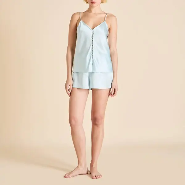 Olivia Von Halle Etta Powder Camisole Set - Blue