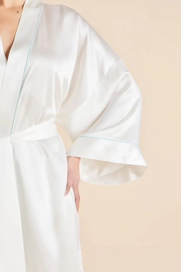 Olivia Von Halle Mimi Powder Blue Robe