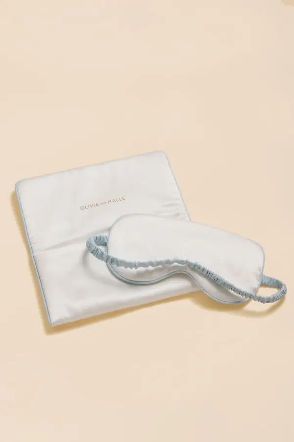Olivia Von Halle Audrey Eye Mask - Ivory