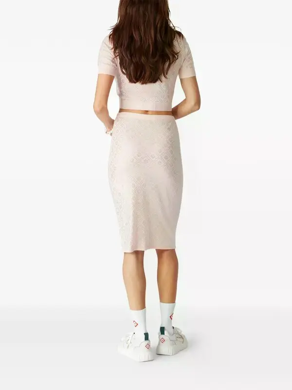 Casablanca Monogram Studded Polo Top