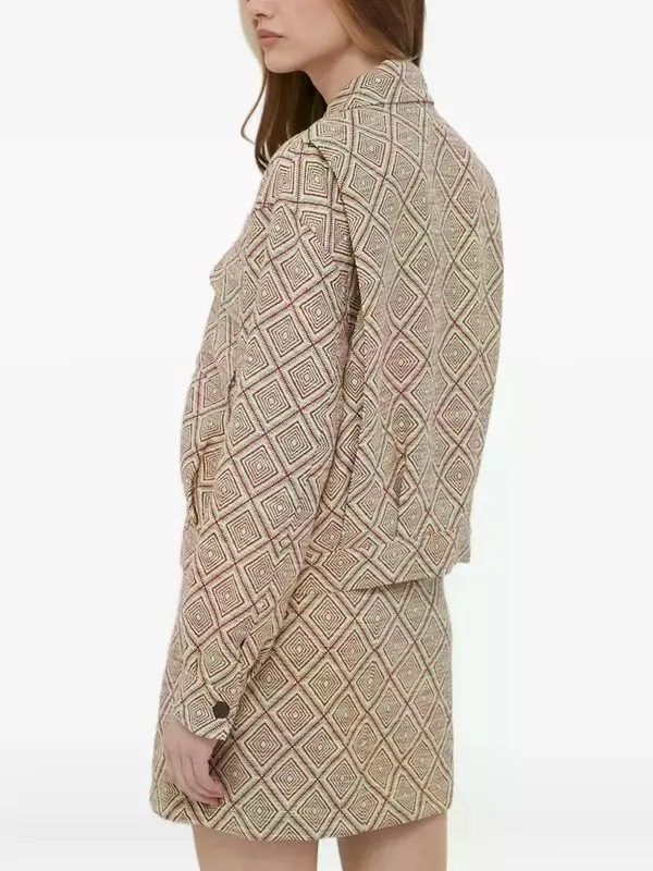 SAMSOE SAMSOE Patterned Buttoned Jacket