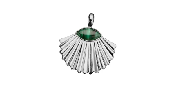 Jennifer Zeuner Jewelry 18k Gold Plated Brass And Malachite Charm Pendant - One-color