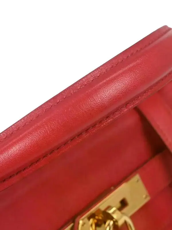 Hermès 1999 32 Kelly Vif Gulliver Tote Bag - Red