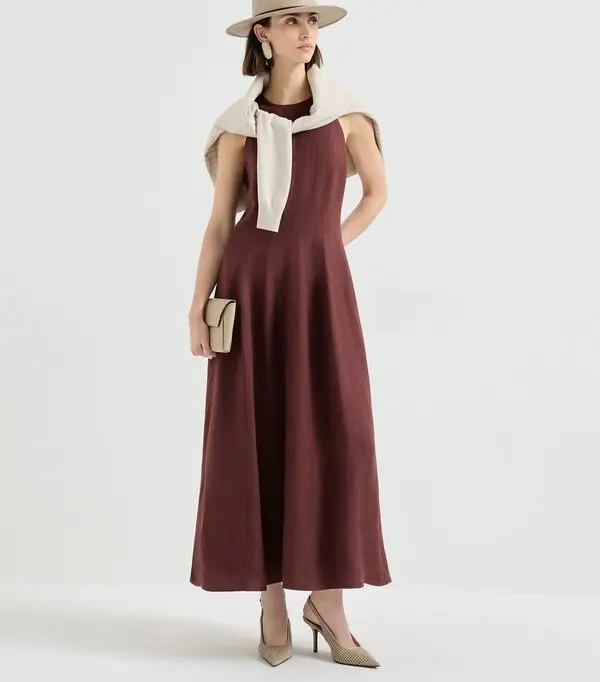 Brunello Cucinelli Twill Maxi Dress