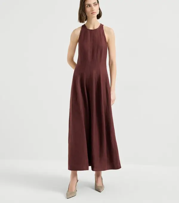 Brunello Cucinelli Twill Maxi Dress