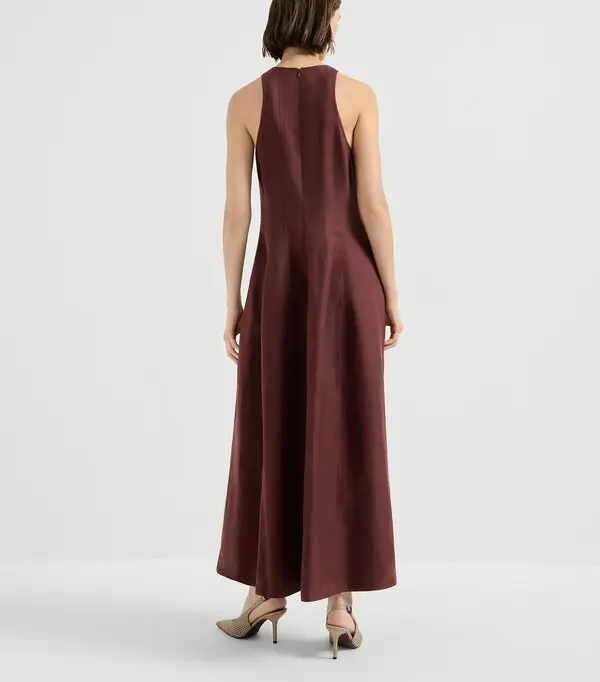 Brunello Cucinelli Twill Maxi Dress