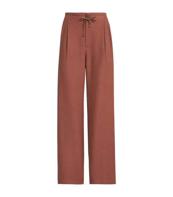 Brunello Cucinelli Twill Drawstring Trousers - Red