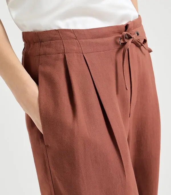 Brunello Cucinelli Twill Drawstring Trousers