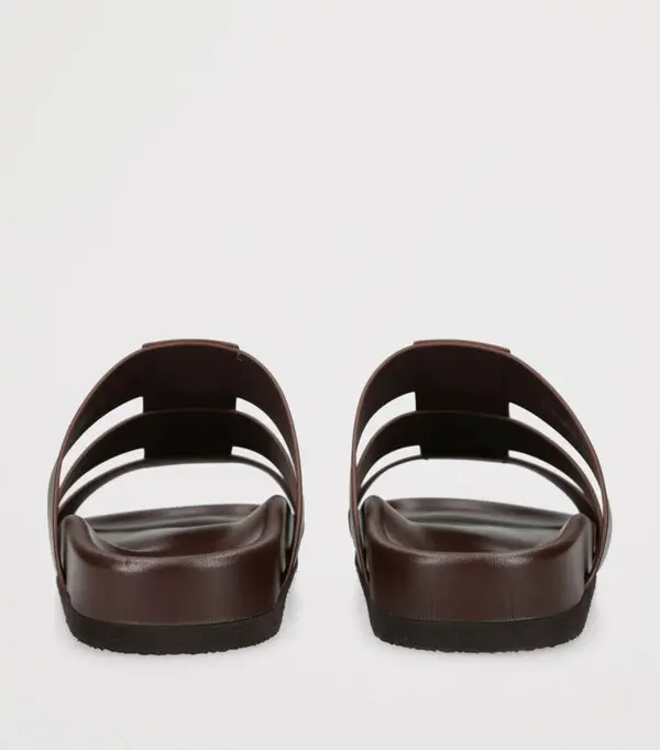Valentino Garavani Leather Studshield Slides - Brown