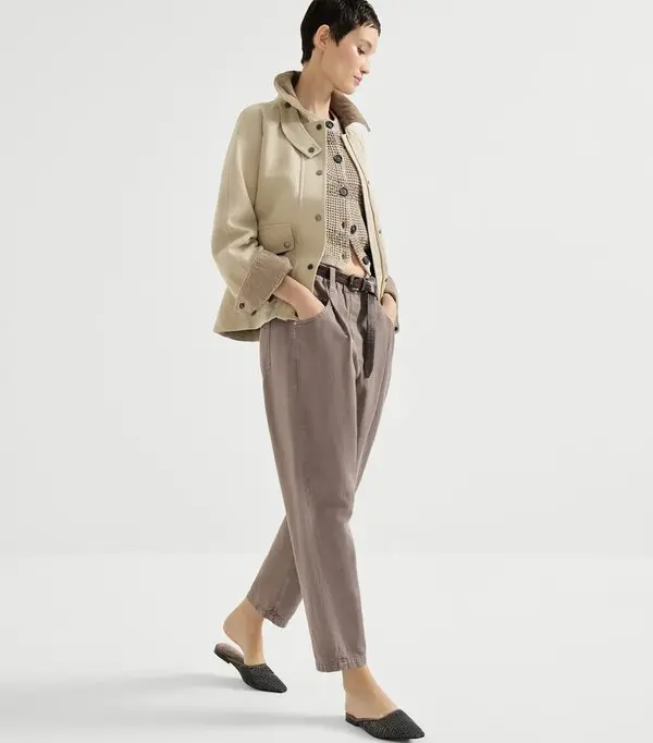 Brunello Cucinelli Cotton-linen Straight Trousers