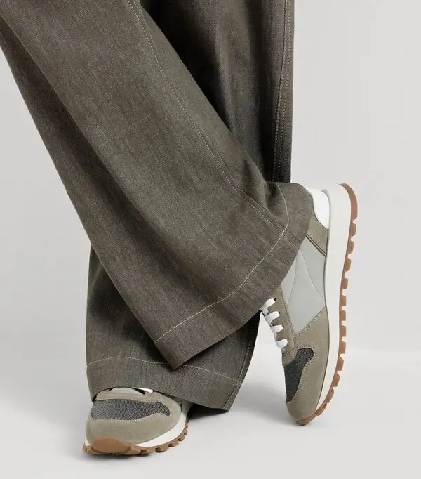Brunello Cucinelli Techno-suede Runner Sneakers