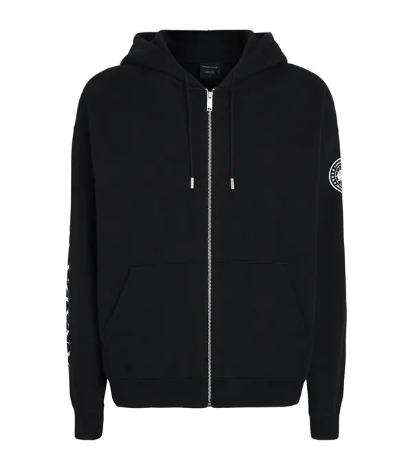 Canada Goose Organic Cotton Graphic Rove Zip-up Hoodie - Black