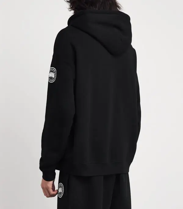 Canada Goose Organic Cotton Graphic Rove Zip-up Hoodie - Black