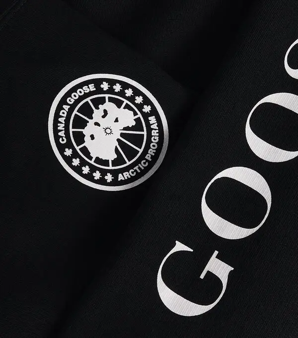 Canada Goose Organic Cotton Graphic Rove Zip-up Hoodie - Black