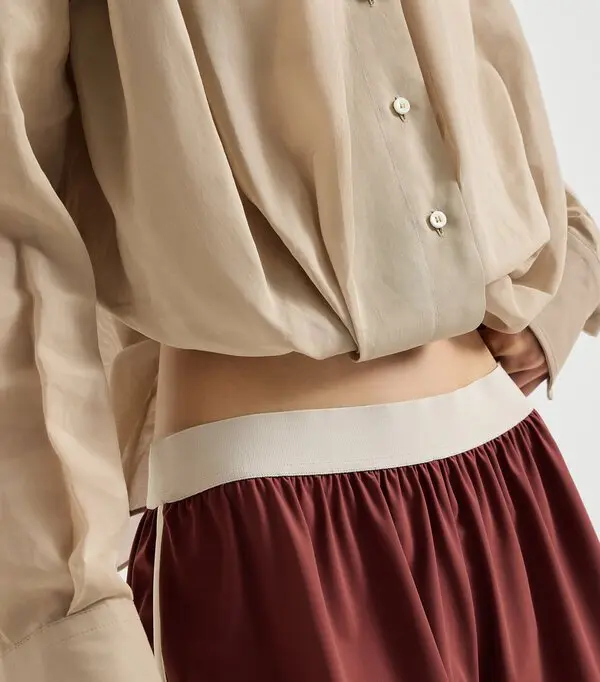 Brunello Cucinelli Cotton Organza Shirt - Brown