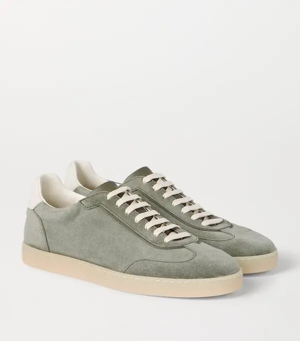 Brunello Cucinelli Suede Low-top Sneakers - Green