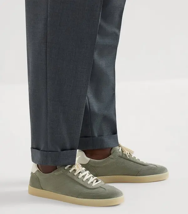 Brunello Cucinelli Suede Low-top Sneakers - Green