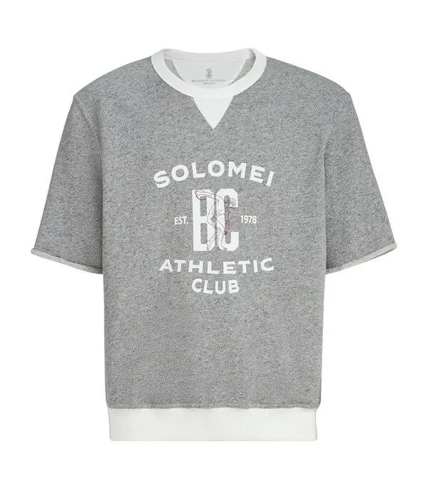 Brunello Cucinelli Cotton-blend Athletic Club Sweatshirt - Grey