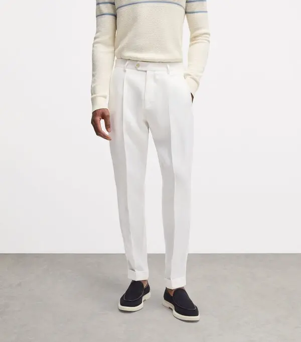 BOSS Linen Tailored Trousers