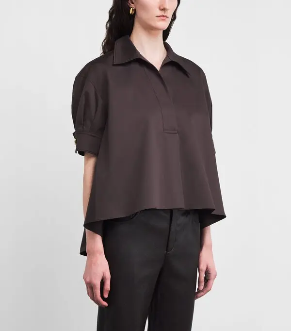 Agnona Stretch-cotton Polo Top