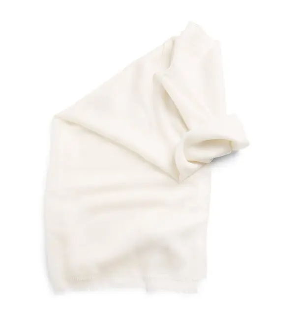Agnona Cashmere Shawl Scarf - White