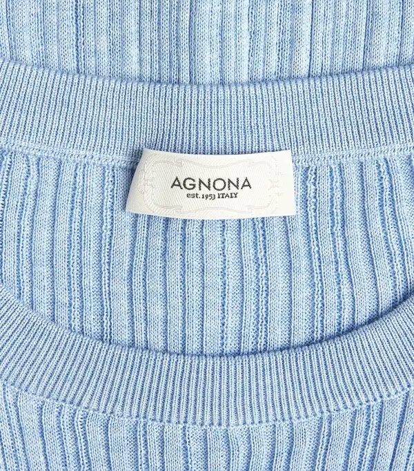 Agnona Cotton-silk Ribbed Top