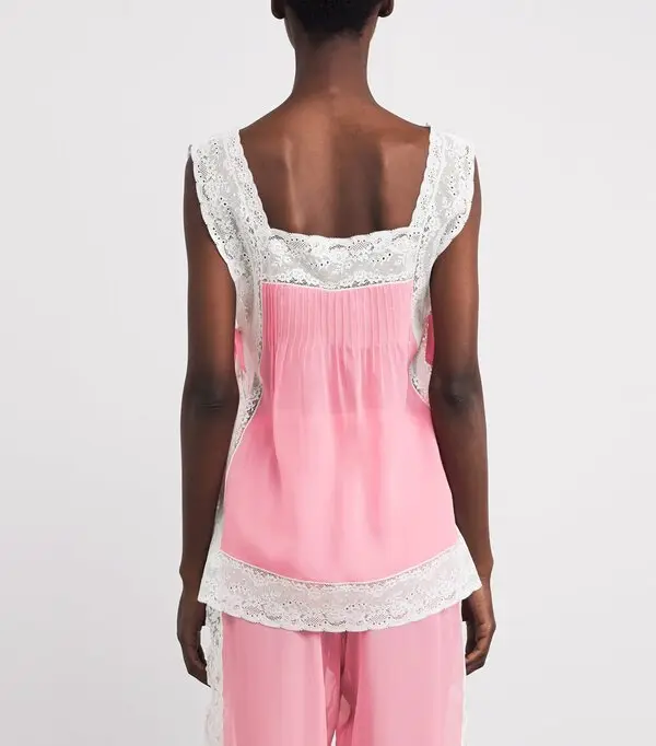 Loretta Caponi Silk Fiocchini Top
