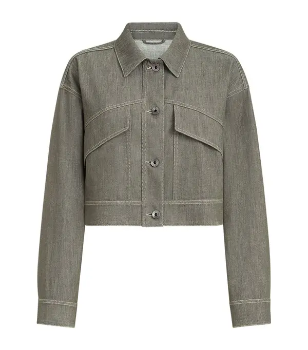 Brunello Cucinelli Cotton Twill Denim-effect Jacket - Green