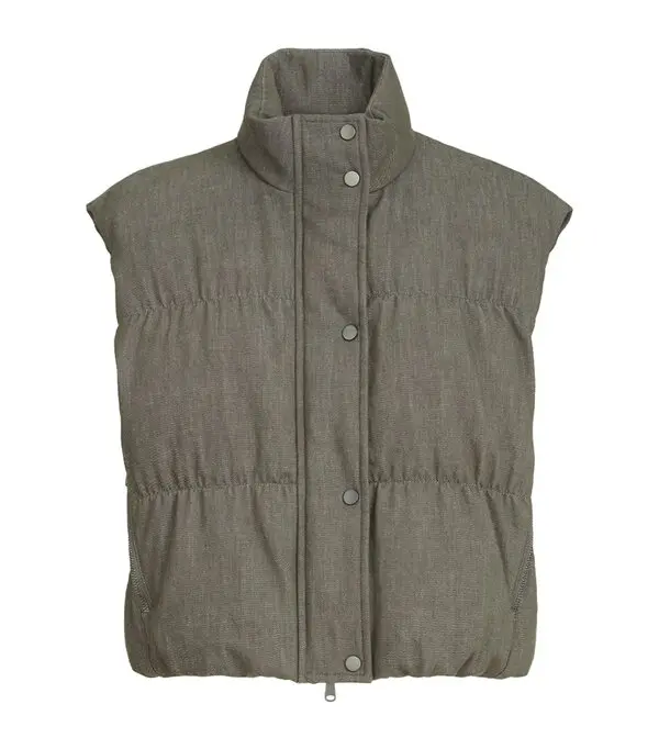 Brunello Cucinelli Padded Gilet - Green