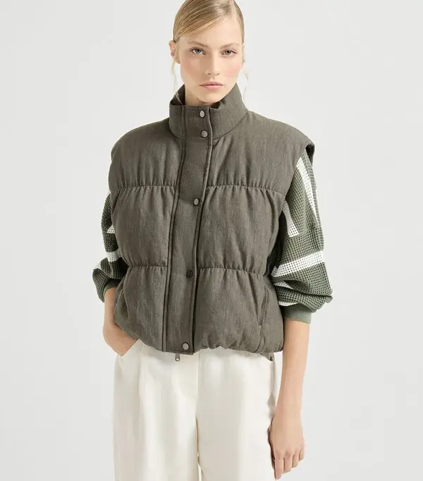 Brunello Cucinelli Padded Gilet - Green