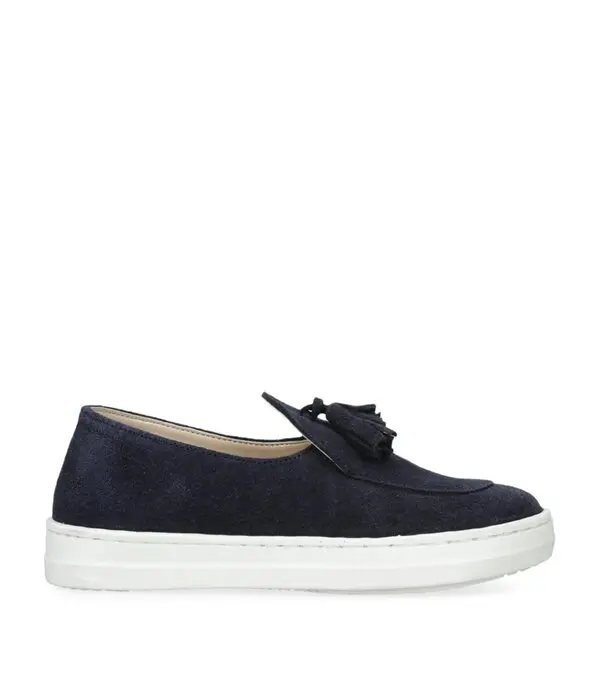 BABYWALKER Suede Tassel Loafers - Blue