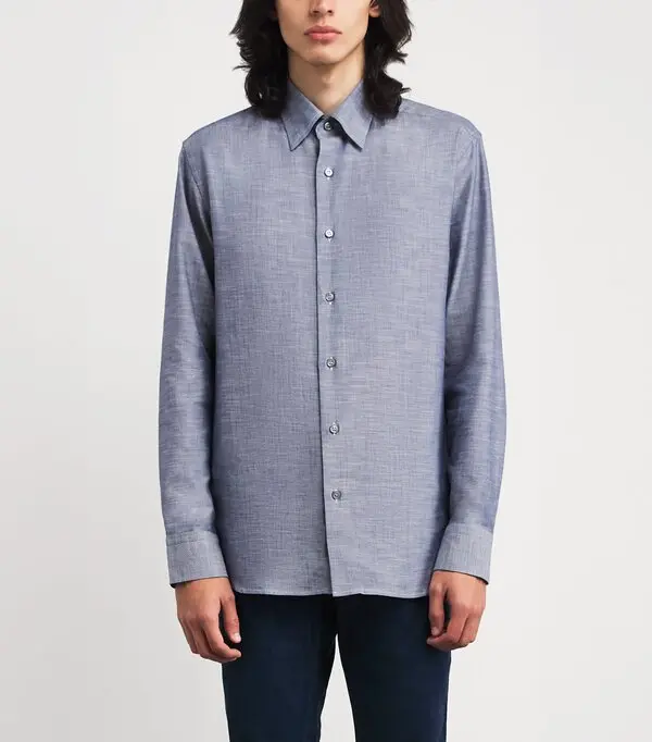 Brioni Cotton Point Collar Shirt
