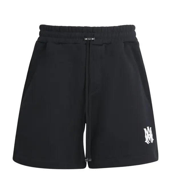 Amiri Cotton Ma Logo Sweat Shorts - Black