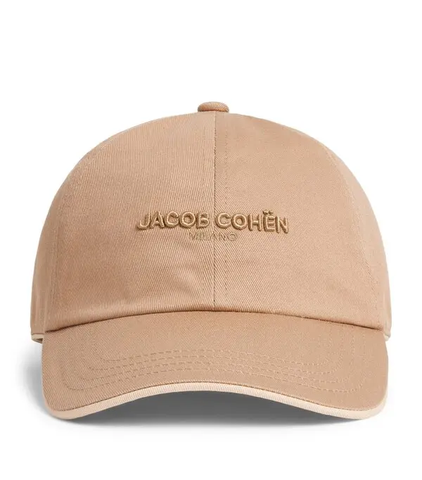 Jacob Cohen Cotton Logo Baseball Cap - Beige