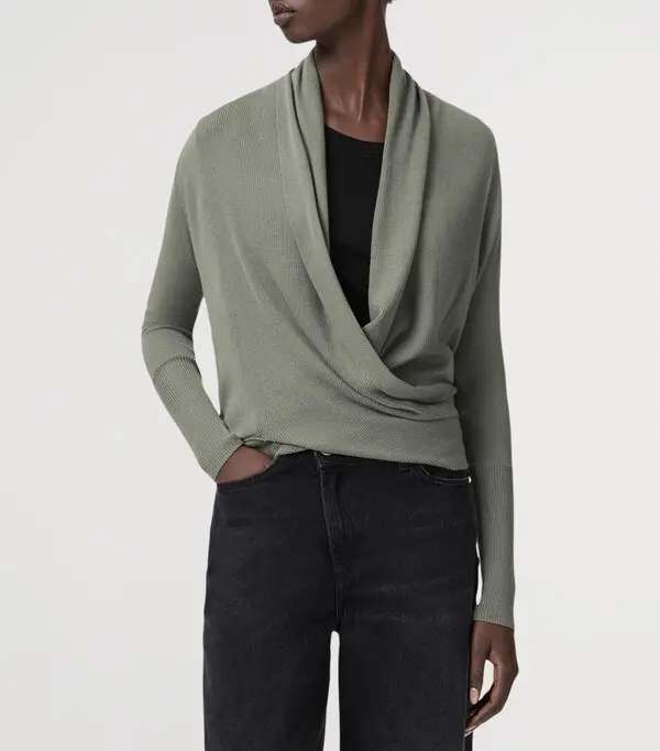 ALLSAINTS Wool Wasson Pirate Cardigan - Green
