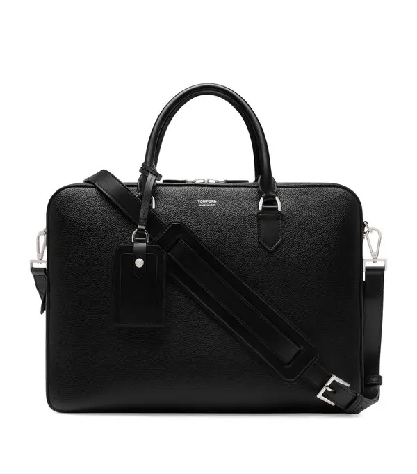 TOM FORD Leather Elliot Briefcase - Black