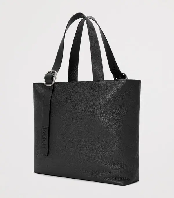 Loewe Grained Calfskin Loop Tote Bag - Black