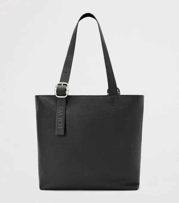 Loewe Grained Calfskin Loop Tote Bag - Black