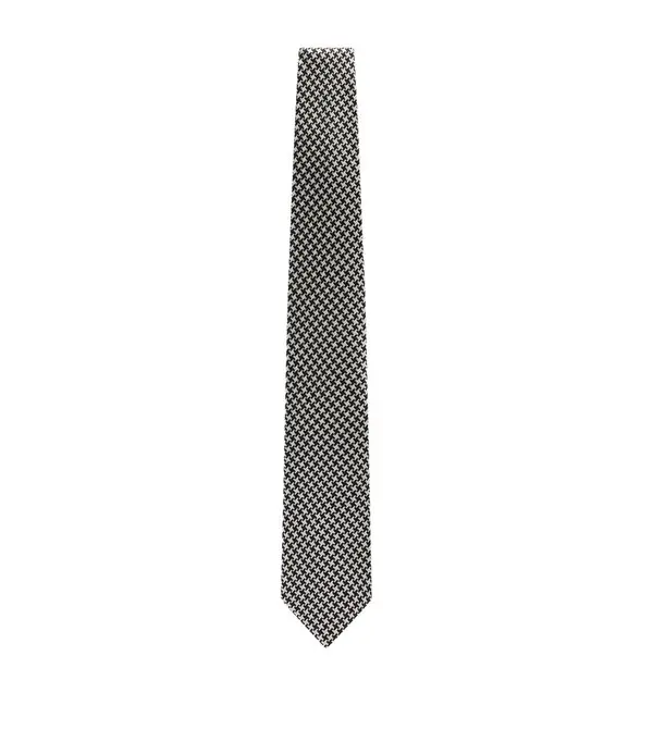 TOM FORD Silk Jacquard Tie - Beige