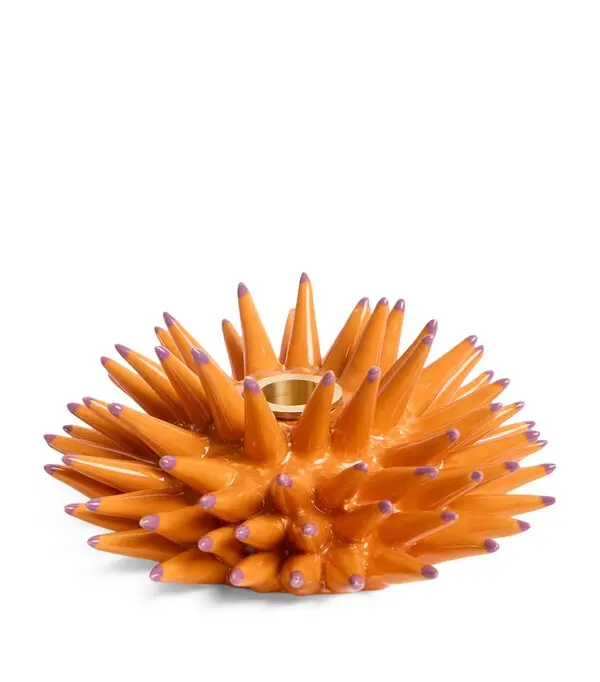 La DoubleJ Ceramic Spine Candle Holder - Orange