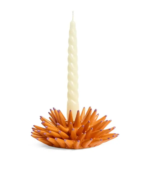 La DoubleJ Ceramic Spine Candle Holder - Orange