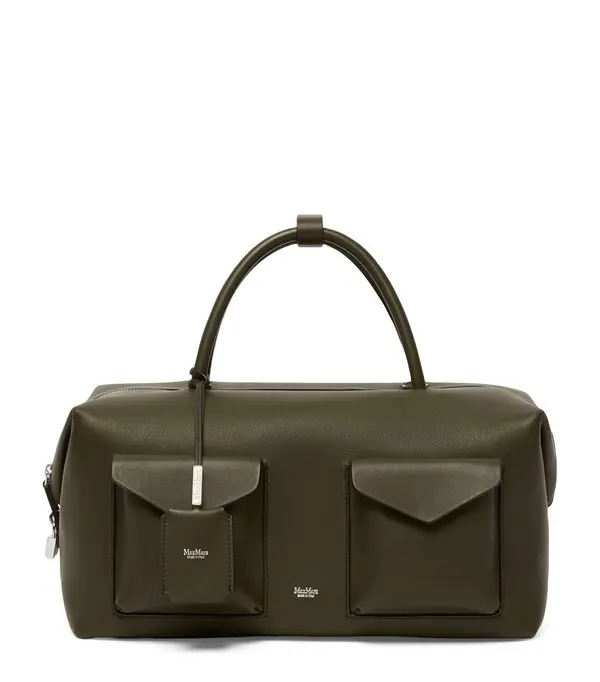 Max Mara Large Leather Boston Bowler Bag - Brown