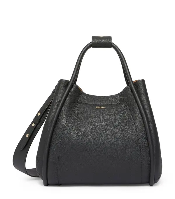 Max Mara Small Leather Marine Top-handle Bag - Black