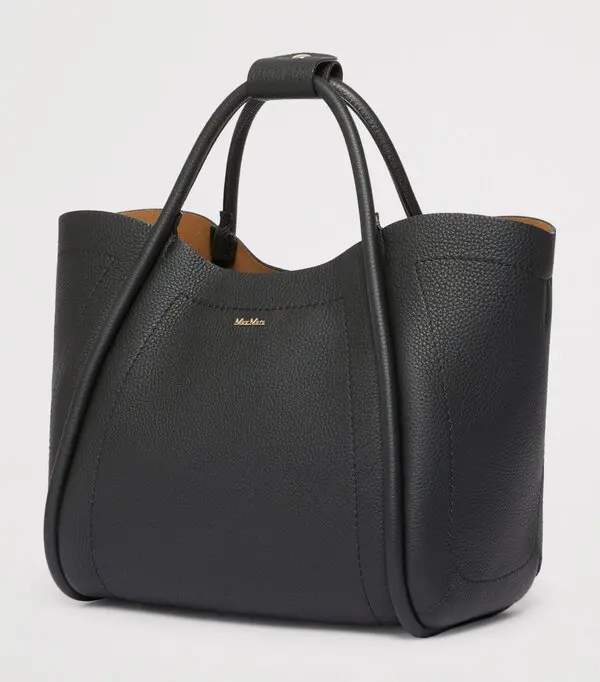 Max Mara Small Leather Top-handle Bag - Black