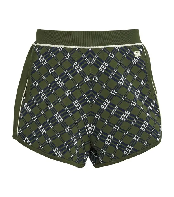 WALES BONNER Power Check Shorts - Green