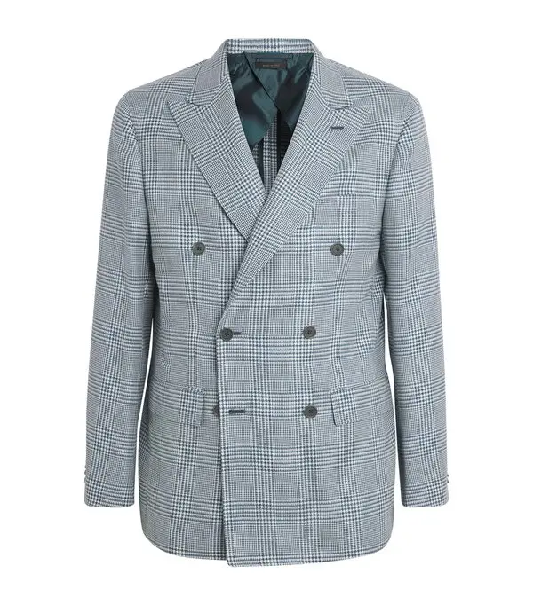 Brioni Wool-silk-linen Soffio Blazer - Blue