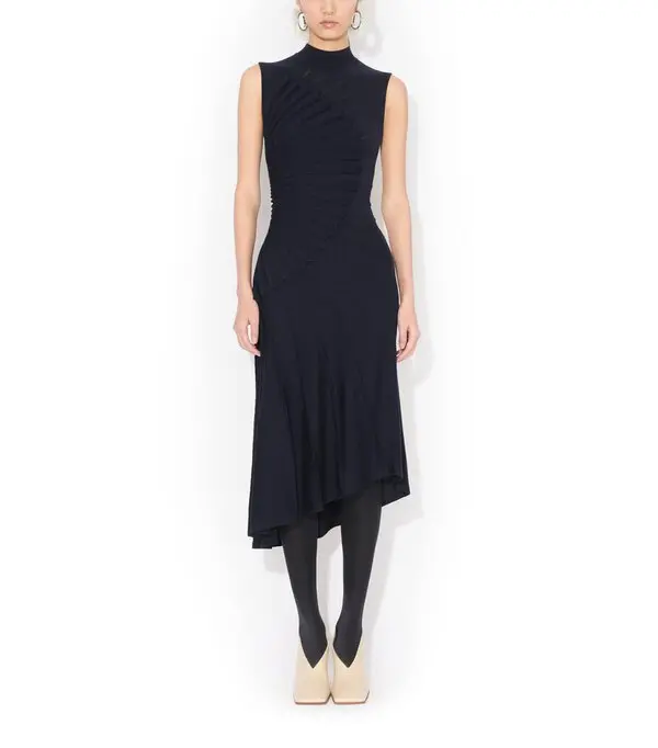 Alaïa Virgin Wool Sculpting Midi Dress