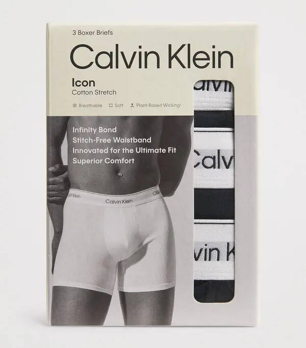 Calvin Klein Stretch-cotton Icon Boxer Briefs - Black