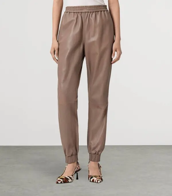 ALLSAINTS Leather Jen Sweatpants